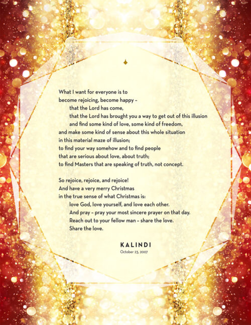 Holiday Greetings from Katy Pillar - Center of The Golden One